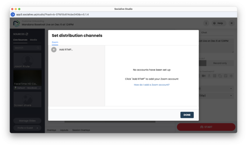 Quick guide on setting up Zoom RTMP Quick guide on setting up Zoom RTMP